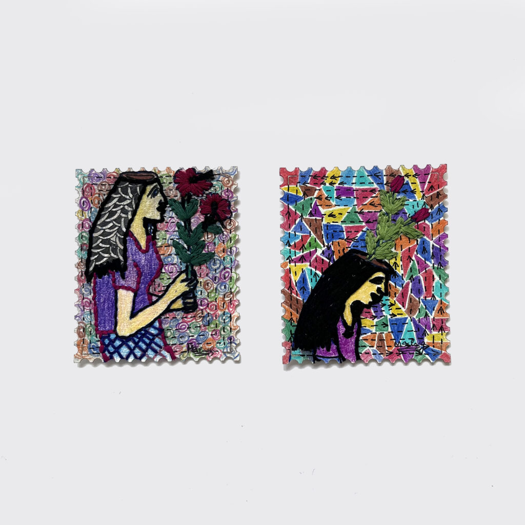 Miniature Postage Stamp Masterpieces - Art Project - Nippon Gallery